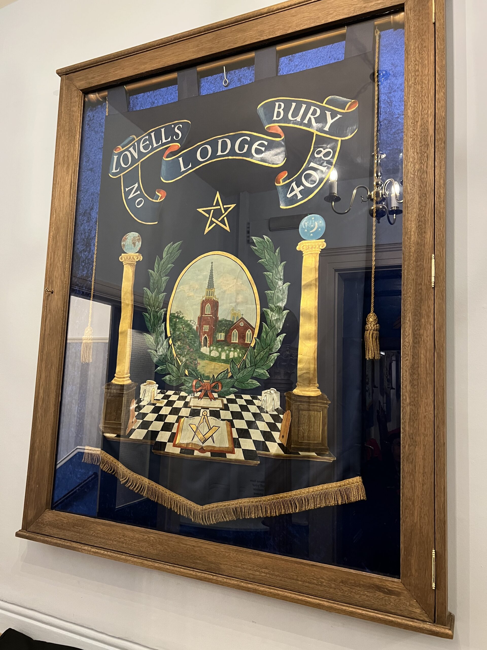 Historic Lodge Banners On Display - Ampthill Freemason Lodge 2490